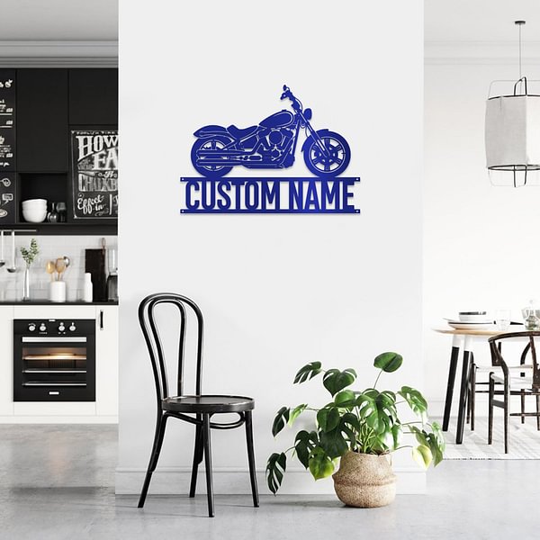 Personalized Motorcycle Metal Wall Art Sign for Bike Lover Gift - CALLIE