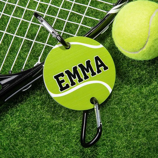 Personalized Acrylic Name Bag Tag Hooks with Baseball Softball ...