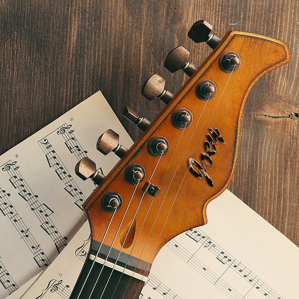 Personalized Metal Guitar Headstock Badge Stainless Steel Lettering ...