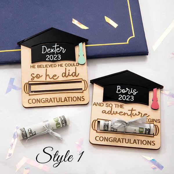 Personalized Cute Money and Gift Card Holder Graduation Gift for Friend ...