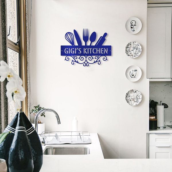 Personalized Kitchen Metal Sign Wall Decor - CALLIE
