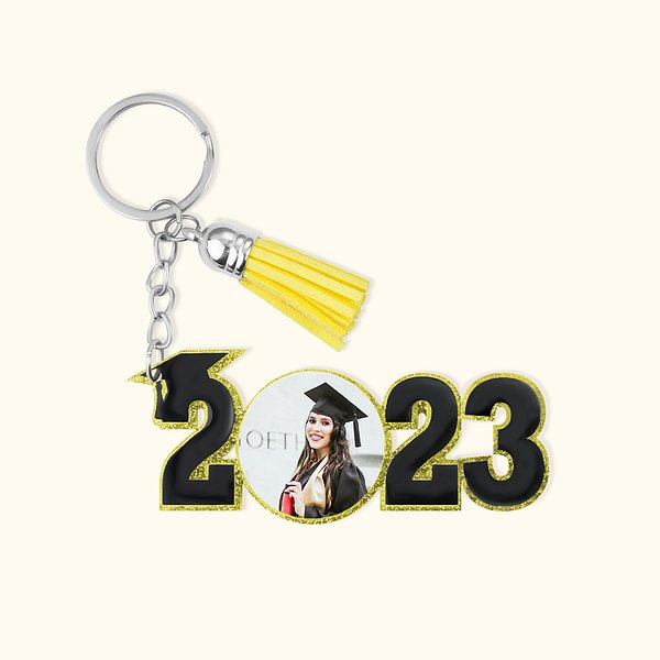 Personalized Graduation Tassel Keychain with Photo - CALLIE