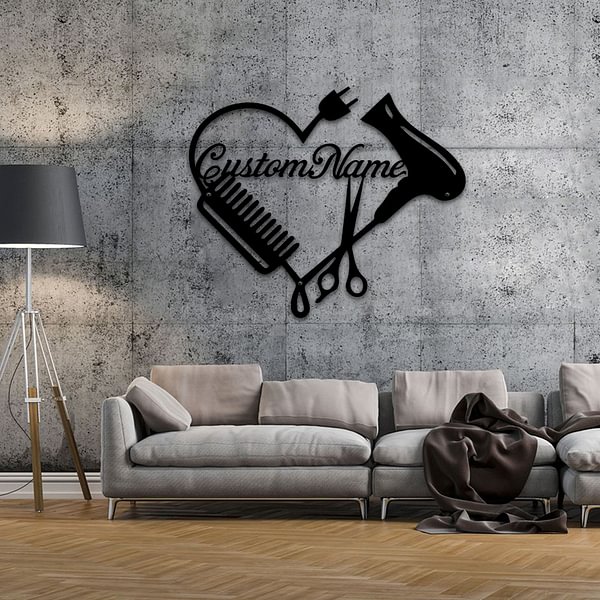 Personalized Hairstylist Metal Sign for Salon Barber Shop - CALLIE