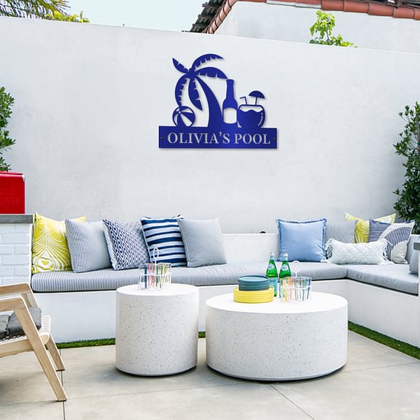 Personalized Beach Theme Metal Sign Wall Art Decoration for Indoor and ...