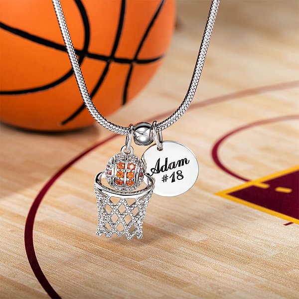 Personalized Stereoscopic Crystal Basketball Pendant Necklace with ...
