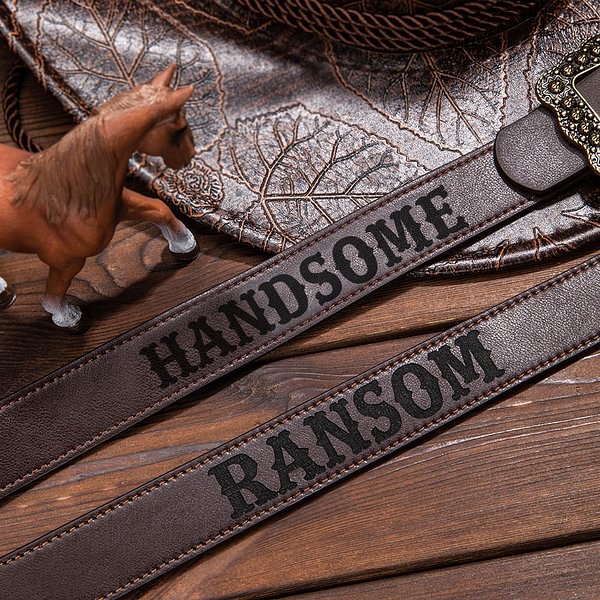 Personalized Retro Style Leather Horse Rope Reins with Name for Friend ...