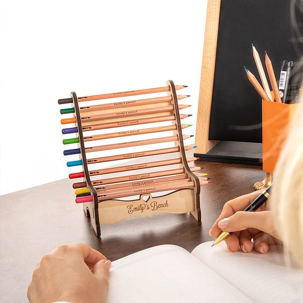 Personalized Coloring Pencils With a Bench Room Decorating Gifts for ...