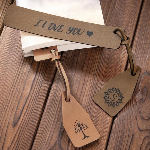 Personalized Set of 2 Leather Bookmark Anniversary Graduation Gifts for ...