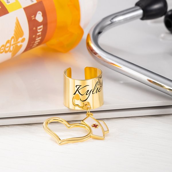 Personalised Stethoscope ID Tag Charm with Engraved Name Gift for Nurse ...