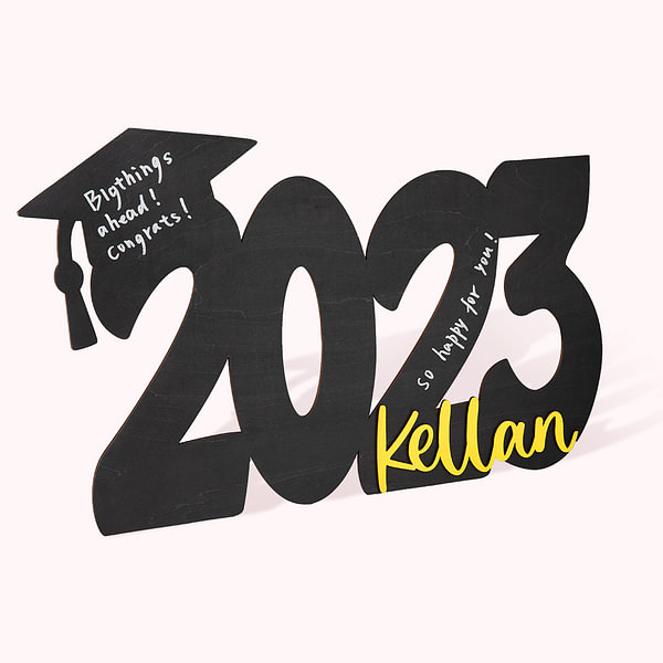Personalized Wooden Graduation Cap Guestbook Sign Graduation Party ...