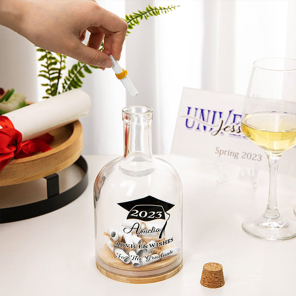 Personalised Graduation Jar Advice & Wishes Glass Bottle Message In a ...