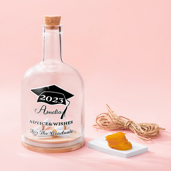 Personalized Graduation Jar Advice & Wishes Glass Bottle Message In a ...