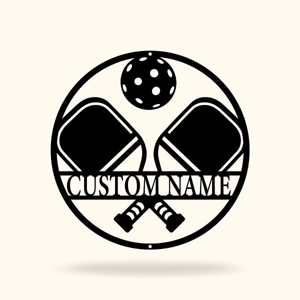 Personalized Pickleball Metal Wall Art Decoration Pickleball Name Sign ...