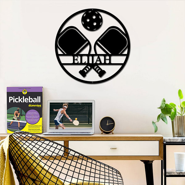 Personalized Pickleball Metal Wall Art Decoration Pickleball Name Sign ...