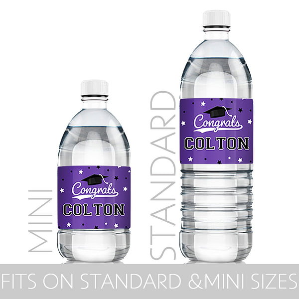 Personalized Grad Class of 2025 Set of 20 Waterproof Graduation Water ...