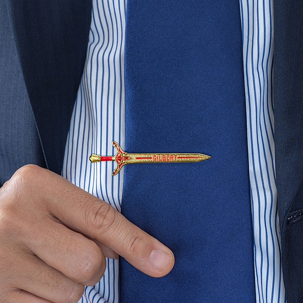 Personalized Knight Style Cufflinks and Tie Clip Set Brass Vintage Suit ...