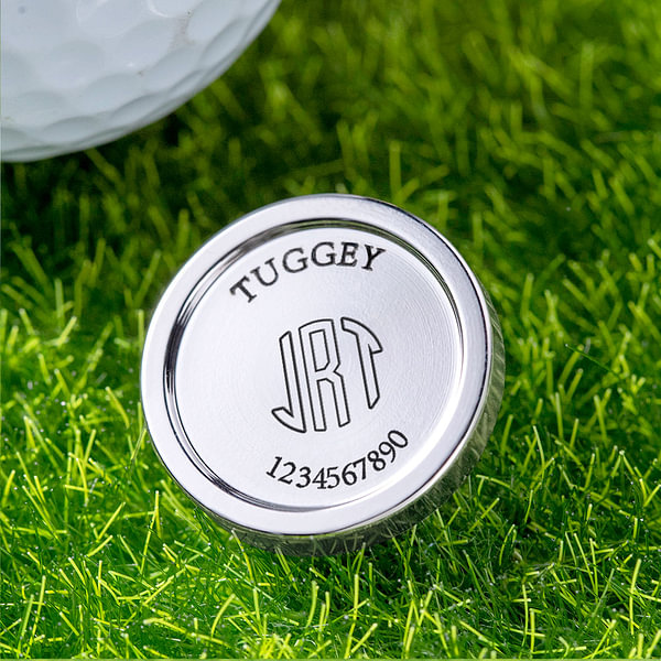 Personalized Set of 3 Stainless Steel ID Tag Golf Club Accessory with ...