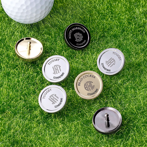 Personalized Set of 3 Stainless Steel ID Tag Golf Club Accessory with ...