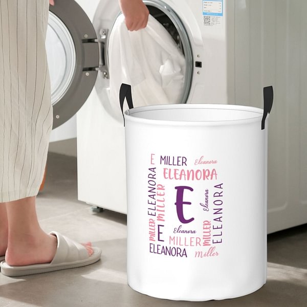 Personalized Name Toy Storage Basket Laundry Basket with Handle ...