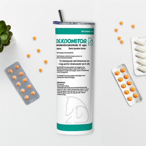 Personalised Dexdomitor Prescription 20oz Skinny Tumbler Veterinarian ...