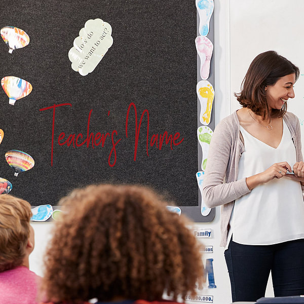 Personalized Colorful Teacher Desk Decal Stickers with Polka Dots for ...