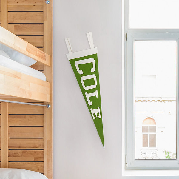 Personalized Colorful Classic Felt Pennant Flag Wall Banner with Text ...