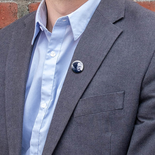 Personalized Photo Lapel Pin Memorial Boutonniere Pin Wedding Father's ...