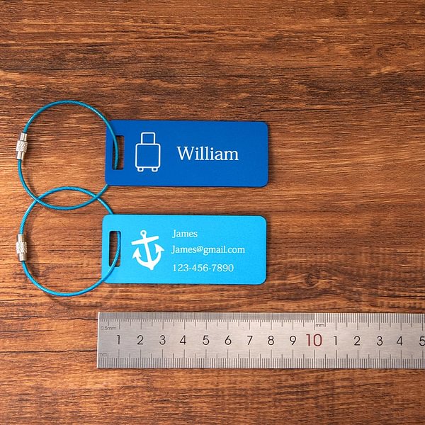 Personalized Metal Travel Luggage Suitcase ID Identifier Tag Bag ...