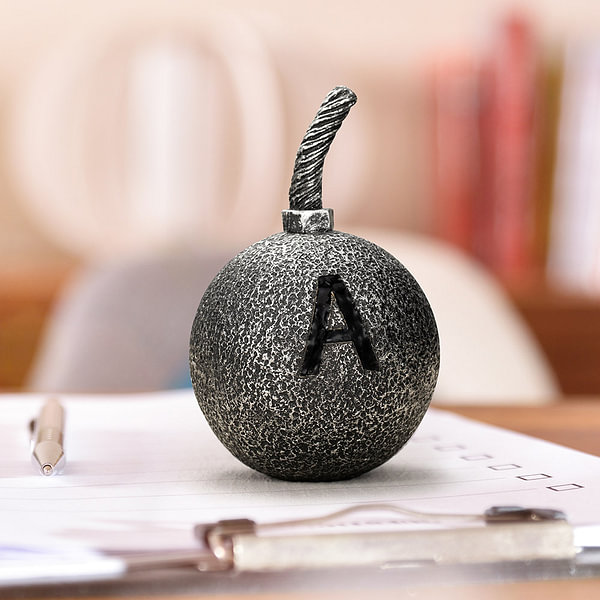 Personalized Initial F Bomb Paperweight Desk Accessory for Home Work ...