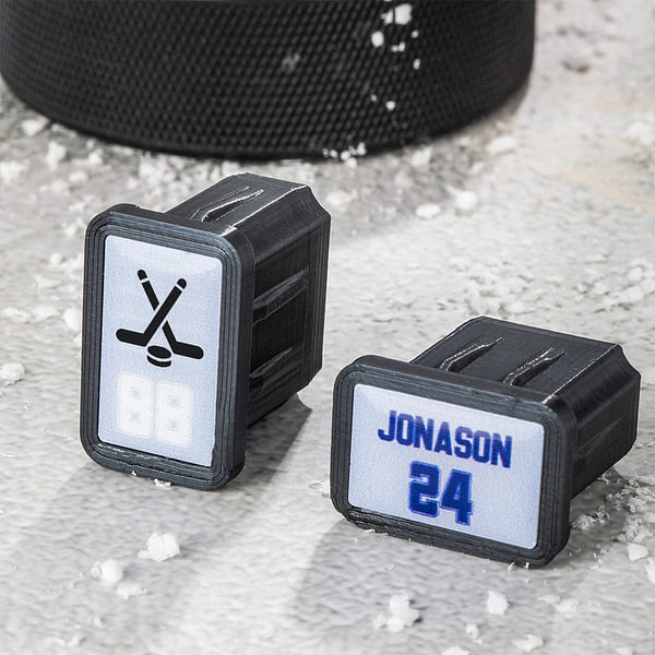 Personalized 3D Printed Hockey Stick End Cap JR & SR Sizes Hockey Stick ...