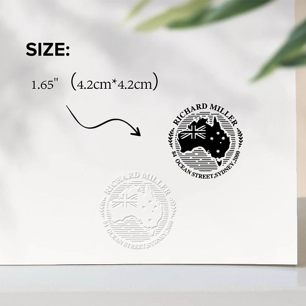 Custom Country Map Village Embosser for Travelers - CALLIE