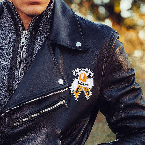 Personalized In Memory of Ribbon Patches with Embroidered Name and Year ...