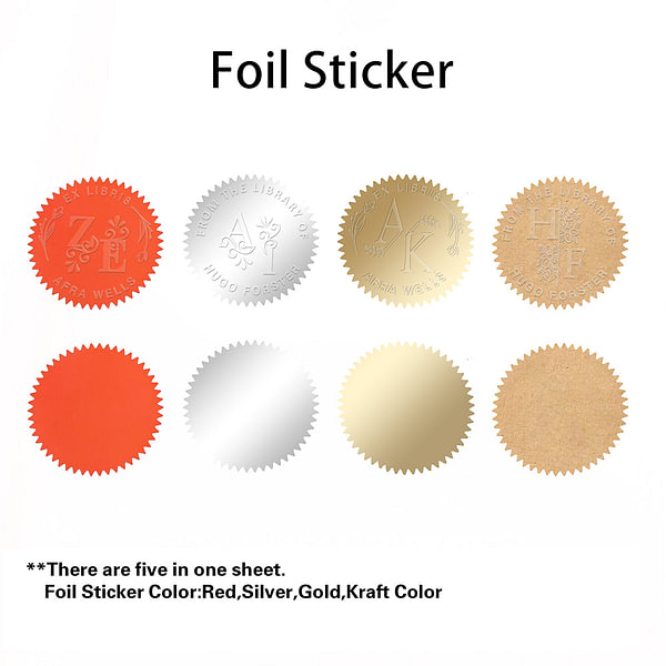 Ex Libris Library Embossing Stamp with Initials & Name - CALLIE