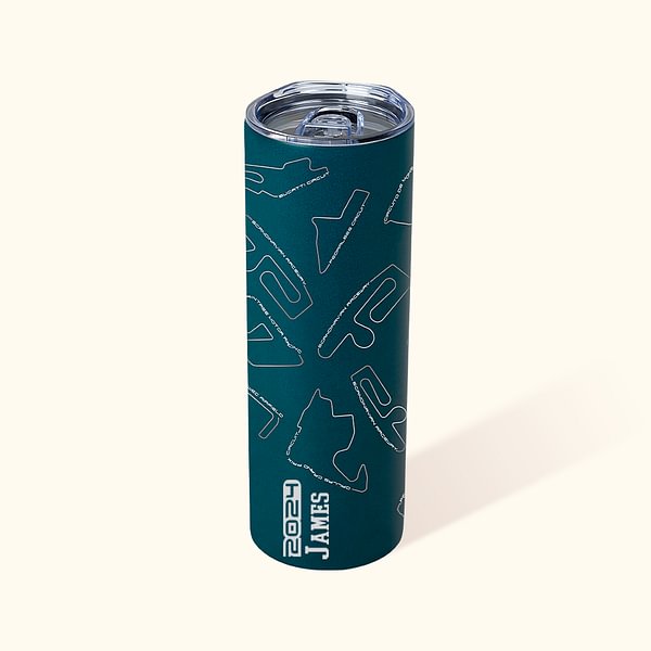 Personalized 2024 Formula One Racing Track Circuit 20oz Skinny Tumbler ...