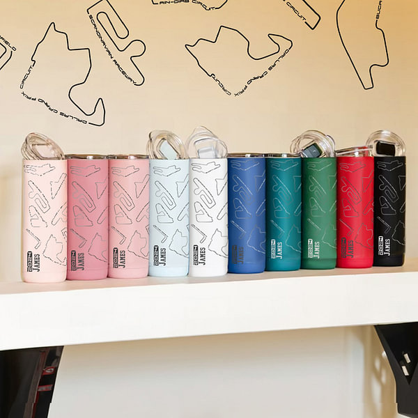 Personalized 2024 Formula One Racing Track Circuit 20oz Skinny Tumbler ...