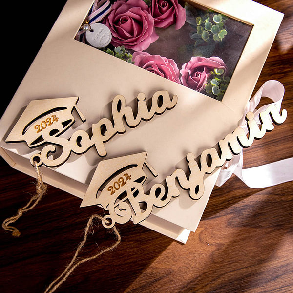 Personalized Wood Graduation Decoration Name Tag - CALLIE