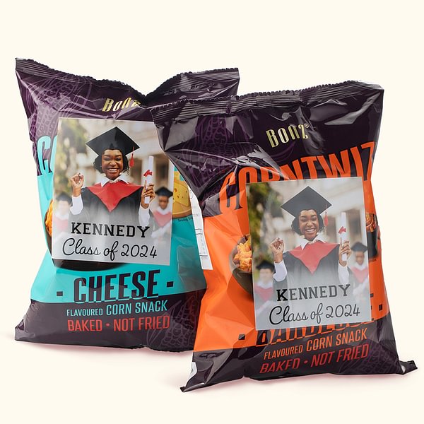 Personalized 24 Pcs Photo Graduation Chip Bag Stickers Snack Pouch ...