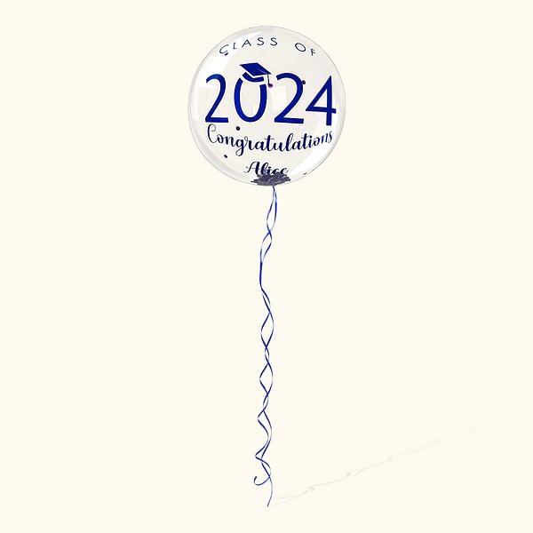 Personalized 24 Inch Graduation Confetti Balloons Set of 2 Class of ...
