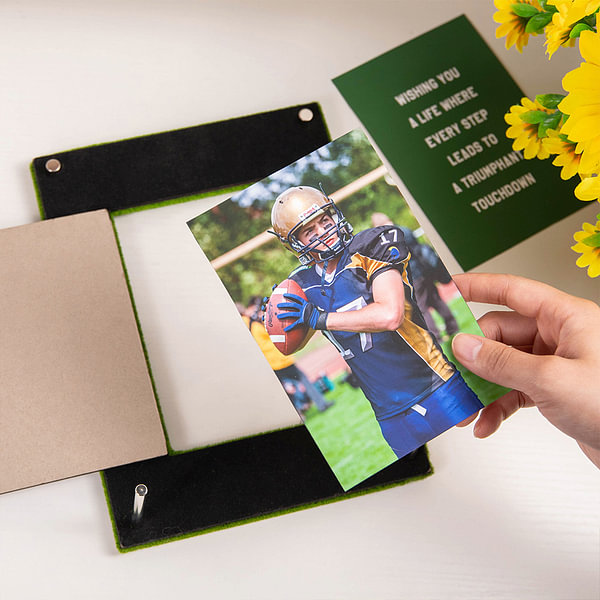 Personalized Football Player Photo Frame with Name and Text Graduation ...