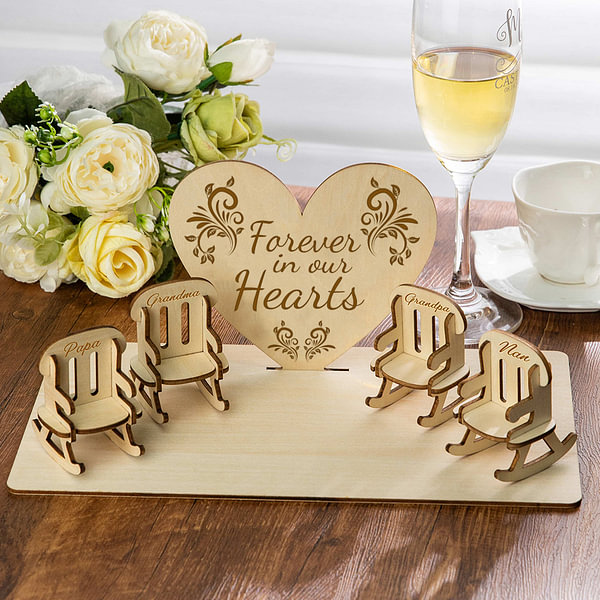 Personalized Forever in Our Hearts Heart-Shaped Table Plaque with ...