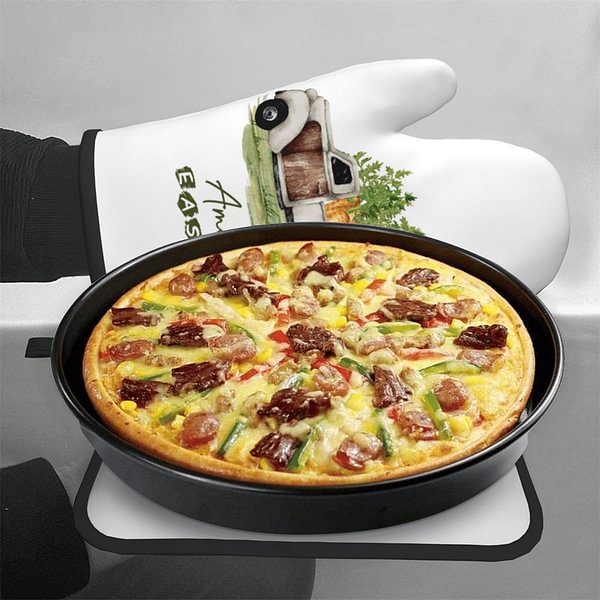 Personalized Easter Bunny Set of 2 Oven Mitt and Pot Holder with Name ...