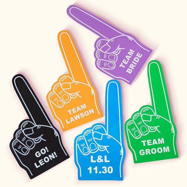 Personalized Multi-color 18inch Foam Finger with Text Sporting Events ...