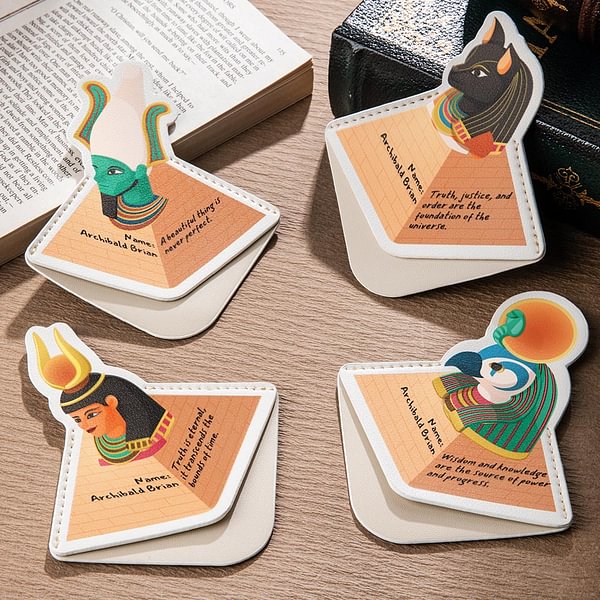 Personalized Ancient Egyptian Gods Leather Bookmark with Name & Text ...