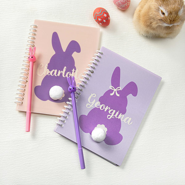 Personalized Multicolor Bunny Notebook Pen Set with Name Birthday ...