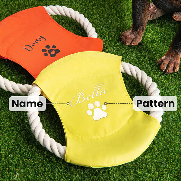 Personalized Cute Dog Paw Print Pattern Waterproof Dog Flying Disc ...