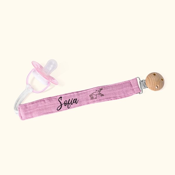 Personalized Cute Animal Pacifier Strap Clip with Name Birthday Baby ...