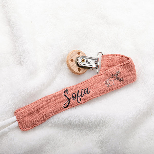 Personalized Cute Animal Pacifier Strap Clip with Name Birthday Baby ...