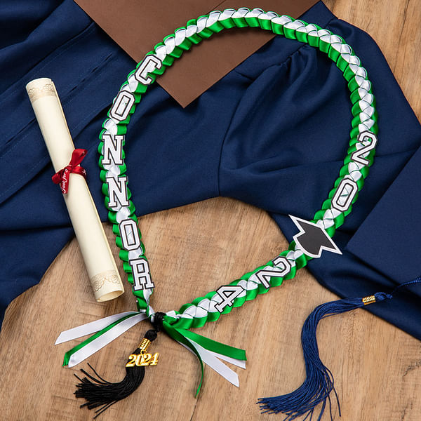 Personalized Handmade Braid Graduation Lei Honor Ribbon with Name Class ...