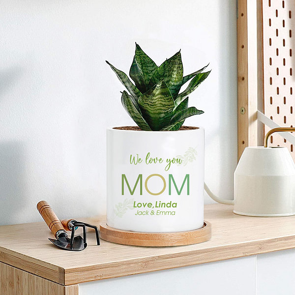 Personalized Family Photo Collage Plant Pot, Mom and Baby Keepsake ...
