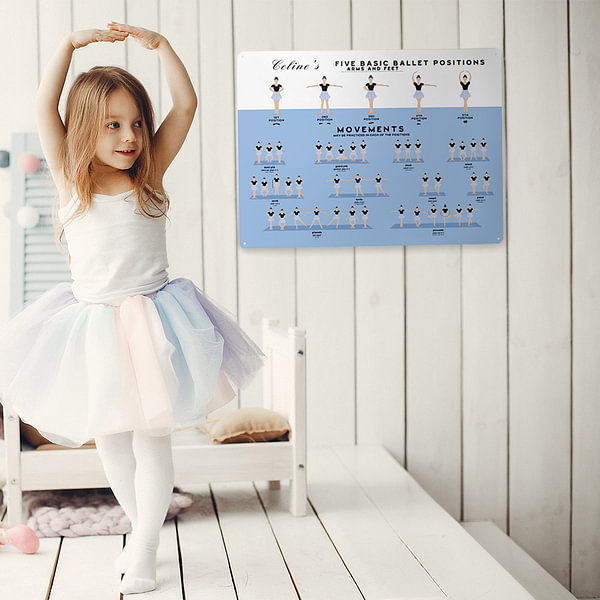 Personalized Tin Sign with Ballet Dance Positions & Movements |Callie ...